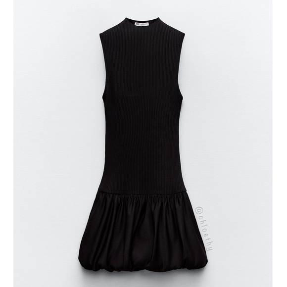 Zara | Dresses | Zara Ribbed Balloon Skirt Dress | Poshmark